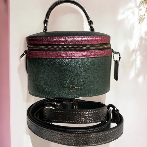 Coach | Bags | Euc Coach Trail Bag In Colorblock Metallic Ivy ...